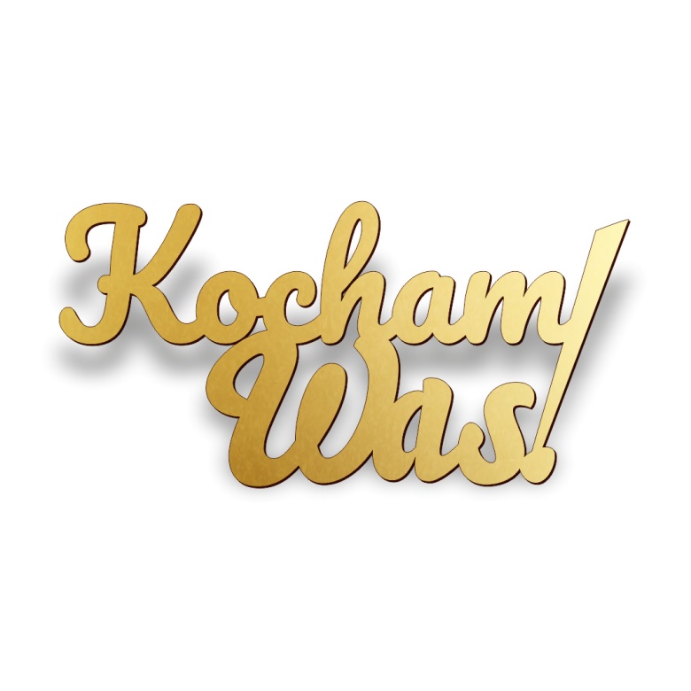 Kocham Was! - Napis Dekoracyjny